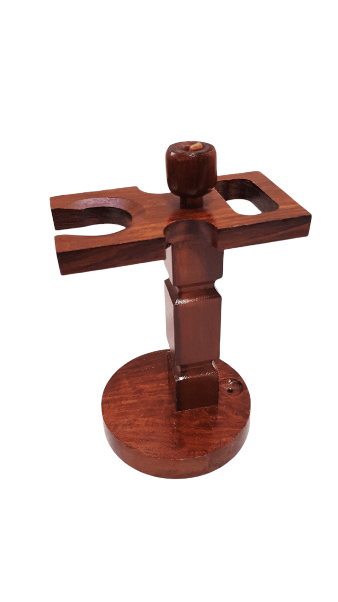 Sword Edge Shesham Wood Shaving Stand - Bumble & Bleat Soapery